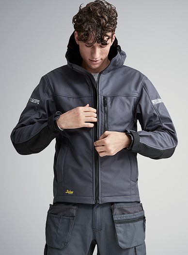 Snickers AllroundWork Softshell Jacket with Hood 1229 – Euro Workwear ...